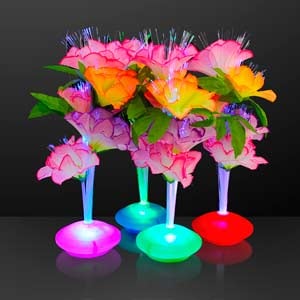 neon table centrepieces