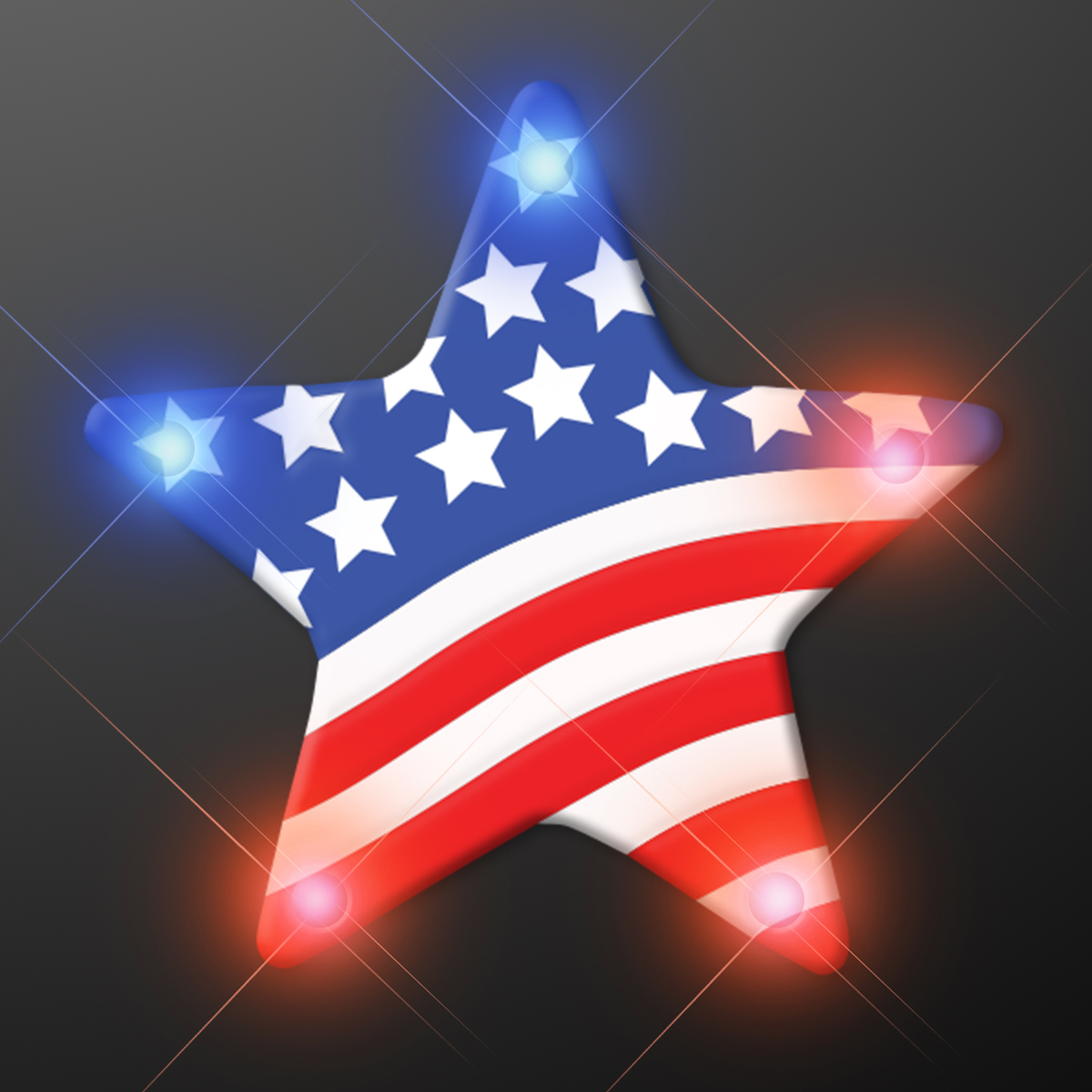 Light Up American Flag LED Pin | FlashingBlinkyLights
