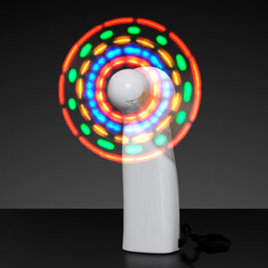 Blue LED Light Up Mini Fan | FlashingBlinkyLights