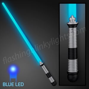 Blue LED Expandable Flashing Sword | FlashingBlinkyLights