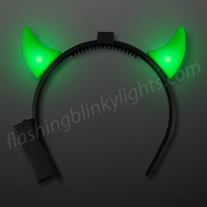 Red LED Light Up Devil Horns Headband | FlashingBlinkyLights