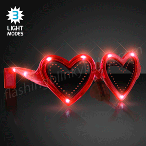 Pulsing Light Red Heart LED Ring | FlashingBlinkyLights