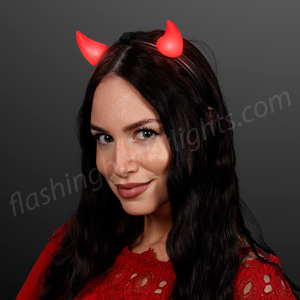Light Up Color Change LED Devil Horn Headband | FlashingBlinkyLights