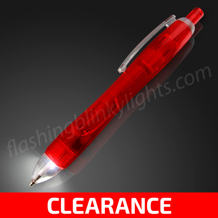 Red LED Light Up Pen | FlashingBlinkyLights