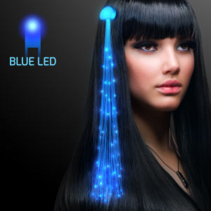 Multicolored LED Light UP Hair Clip Extensions | FlashingBlinkyLights