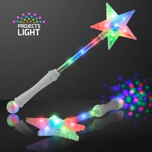Light Up Sparkling Star Fiber Optic LED Wand | FlashingBlinkyLights