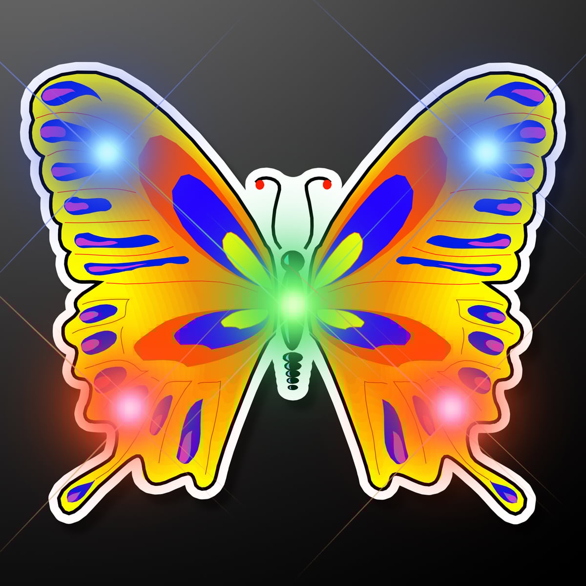 Multi-Color Light Up LED Butterfly Wand | FlashingBlinkyLights