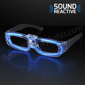 Light Up Sound Activated Rechargeable Glasses | FlashingBlinkyLights