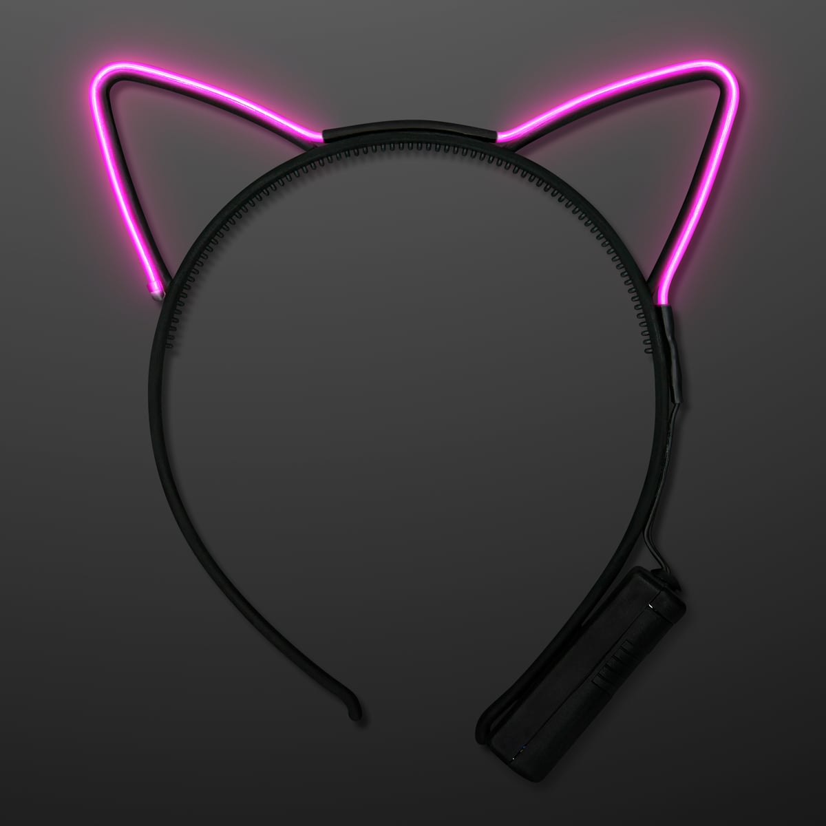 Pink EL Glow Wire Mardi Gras Light Up Mask | FlashingBlinkyLights