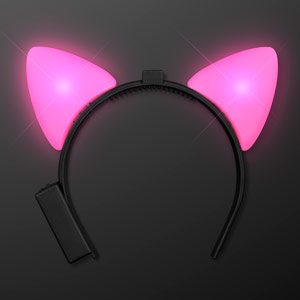 Light Up Soft Cat Ears LED Headband | FlashingBlinkyLights