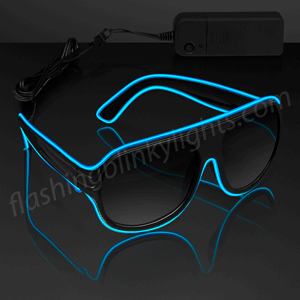 Blue Light Up LED Party Sunglasses | FlashingBlinkyLights