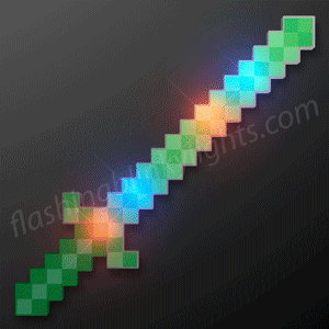 Green LED Light Up Toy Saber | FlashingBlinkyLights