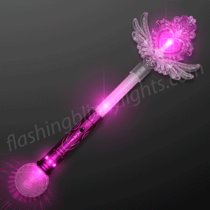 Multi-Color LED Light Up Heart Toy Wand | FlashingBlinkyLights