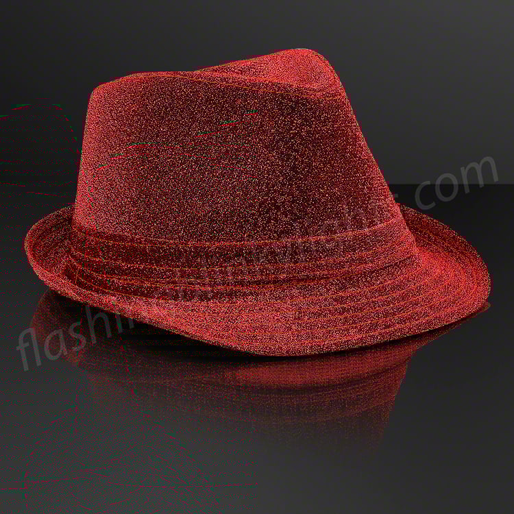 Red Non Light Up Fedora Hat | FlashingBlinkyLights