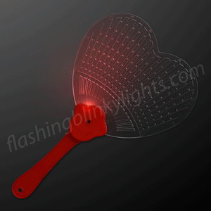 Red Heart Fans, Waving Hand Fan (NON-Light Up)