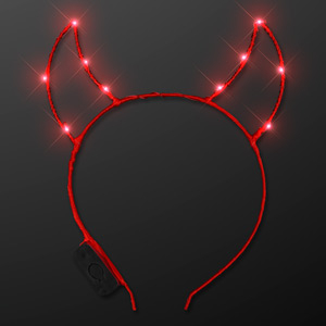 Dancing Flames Light Up Devil Horn LED Headband | FlashingBlinkyLights