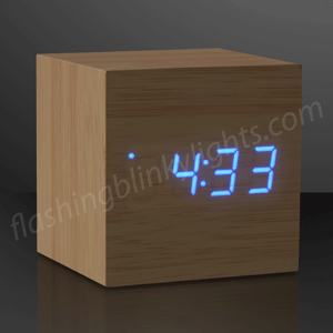 Round LED Clock 4", Glowing Lights + Alarm | FlashingBlinkyLights