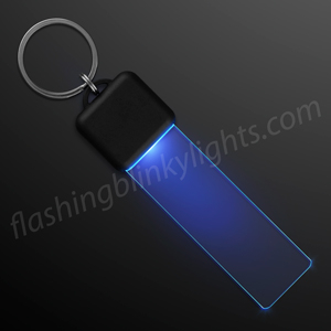 Clip-On Light Blue Safety Keychain Flashlight | FlashingBlinkyLights