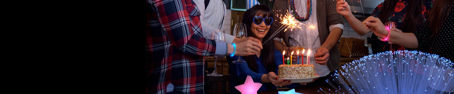 Light Up Birthday Party Favors by FlashingBlinkyLights.com